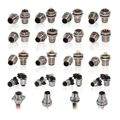 SMD 소켓 IP67 차단 절연 M12 숫놈 커넥터 5 핀 ROHS
